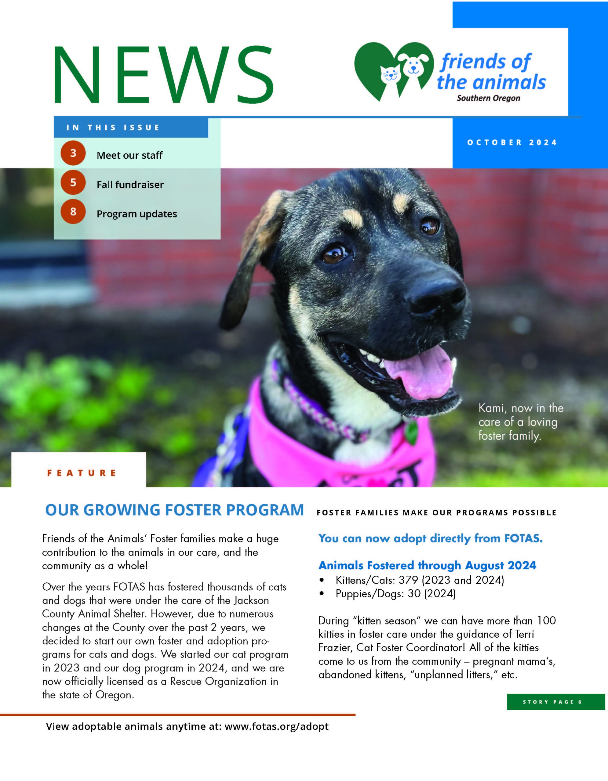 Newsletters - Friends of the Animals